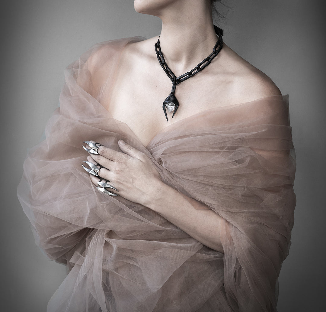 Large Herkimer & Iron Choker – Anu Tera