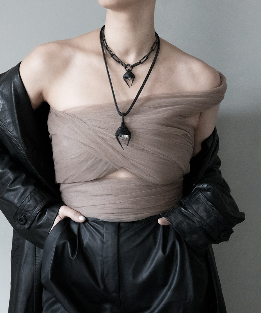 Large Herkimer & Iron Necklace – Anu Tera